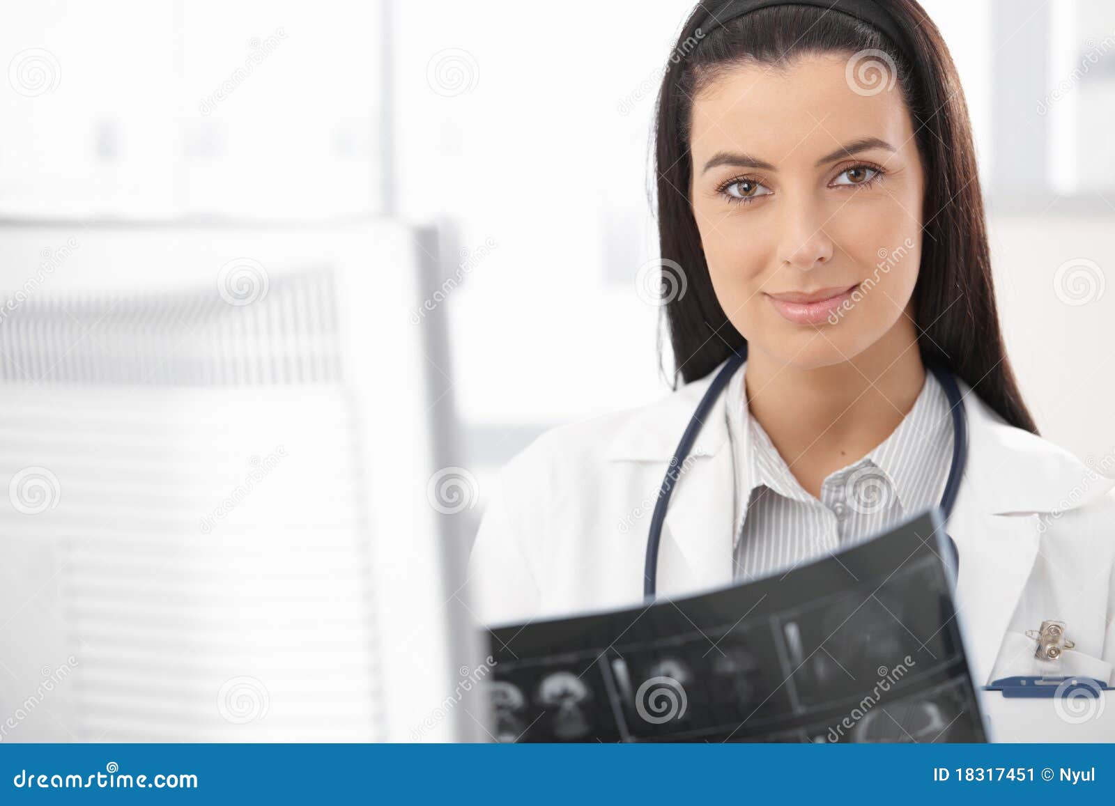 Smiling Doctor Busy with Xray Stock Image - Image of health, hospital ...