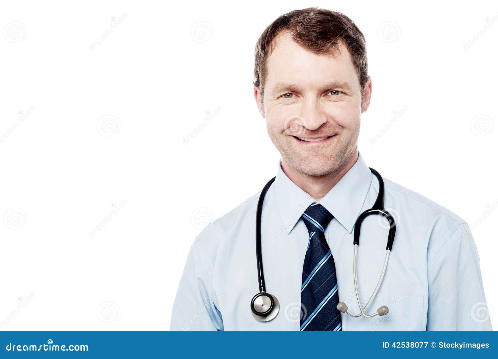 Smiling Doctor Isolated on White Stock Image - Image of clinic ...