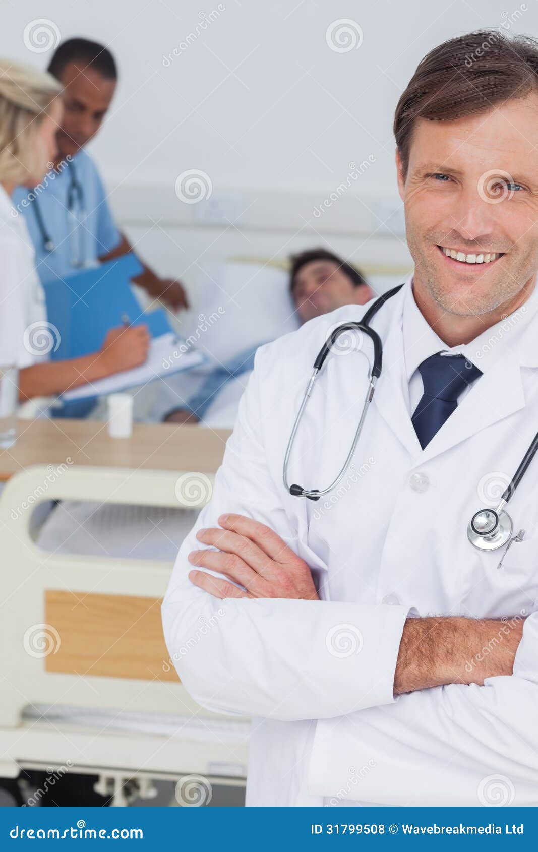 Smiling Doctor Looking at the Camera Stock Photo - Image of patient ...