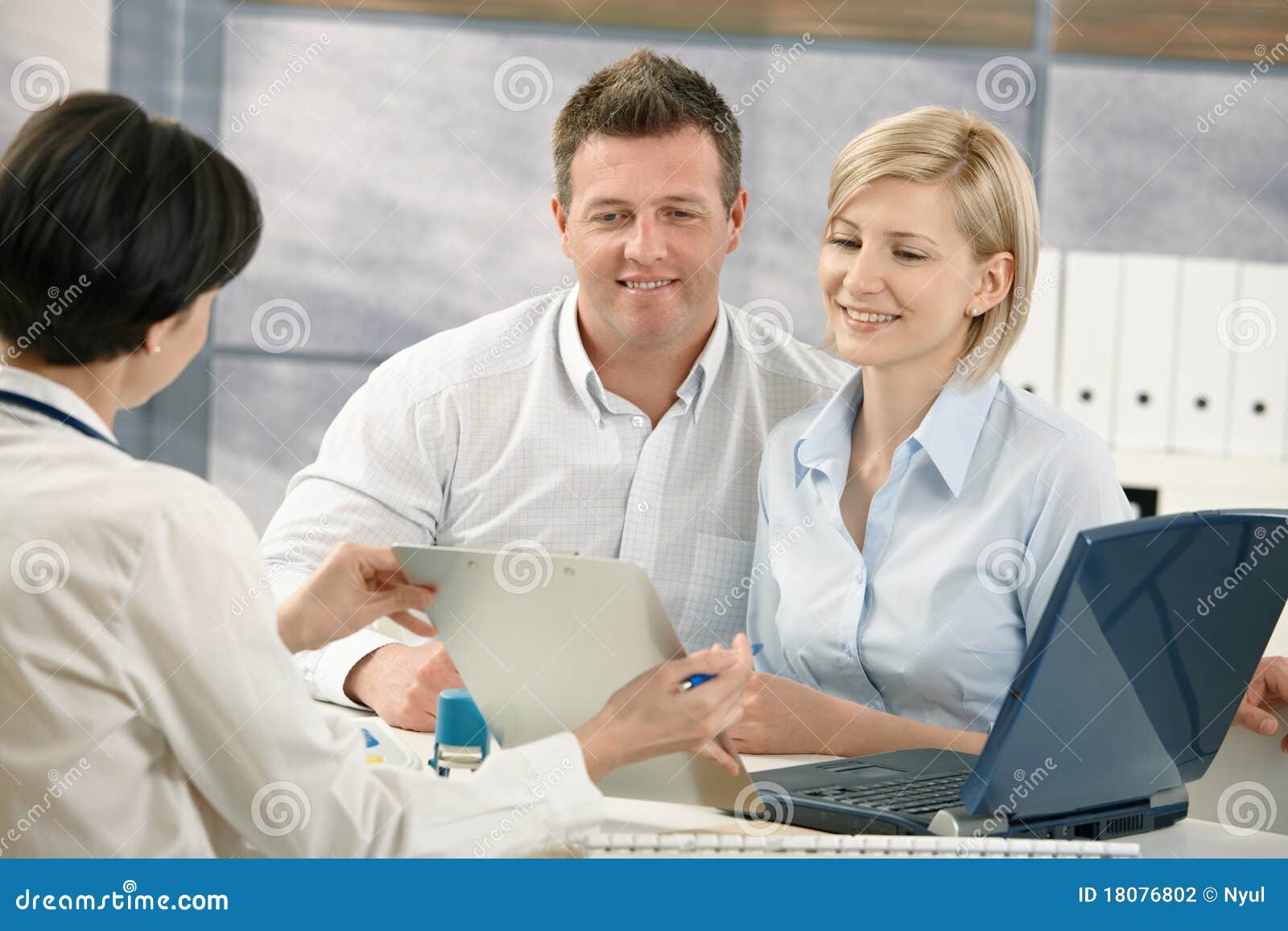 Smiling Doctor with Patient Stock Photo - Image of happiness, good ...