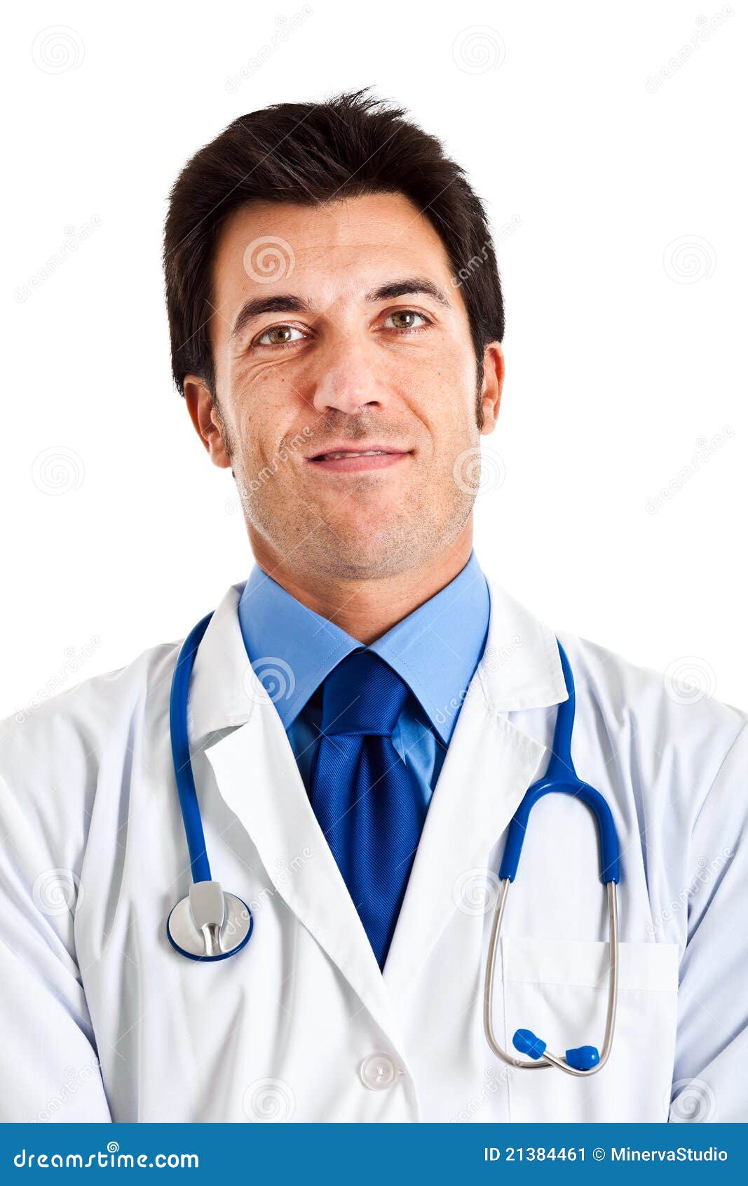 Smiling doctor portrait stock image. Image of stethoscope - 21384461