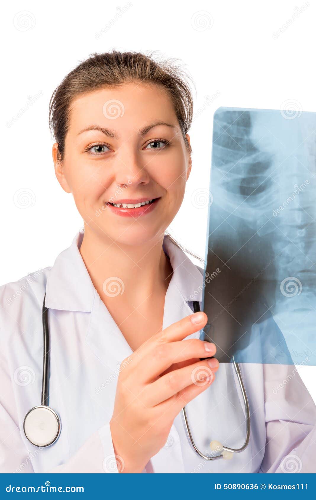 Smiling Doctor Radiologist with an X-ray Stock Photo - Image of ...