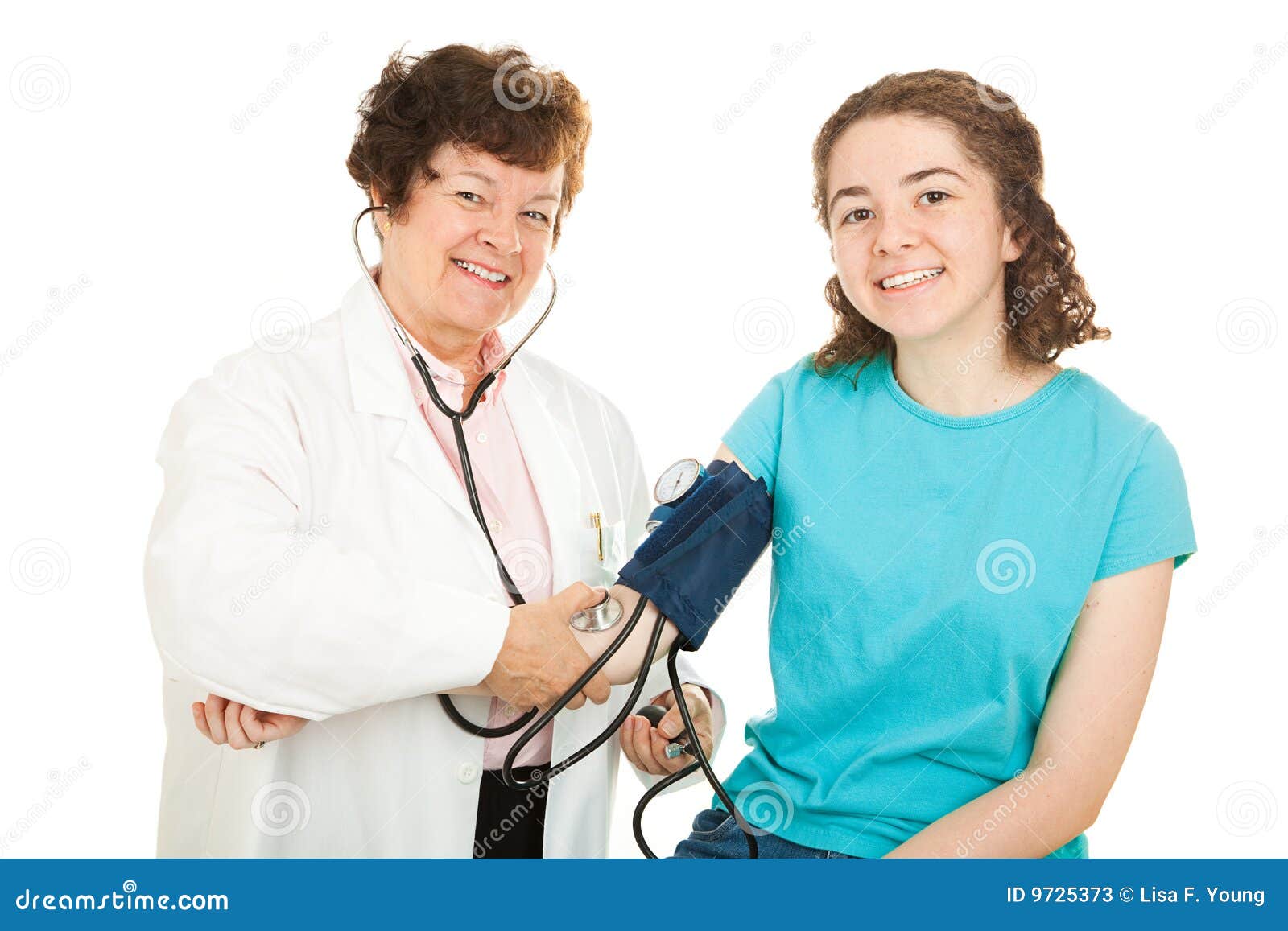 Smiling Doctor And Teen Patient Stock Image - Image of checking ...