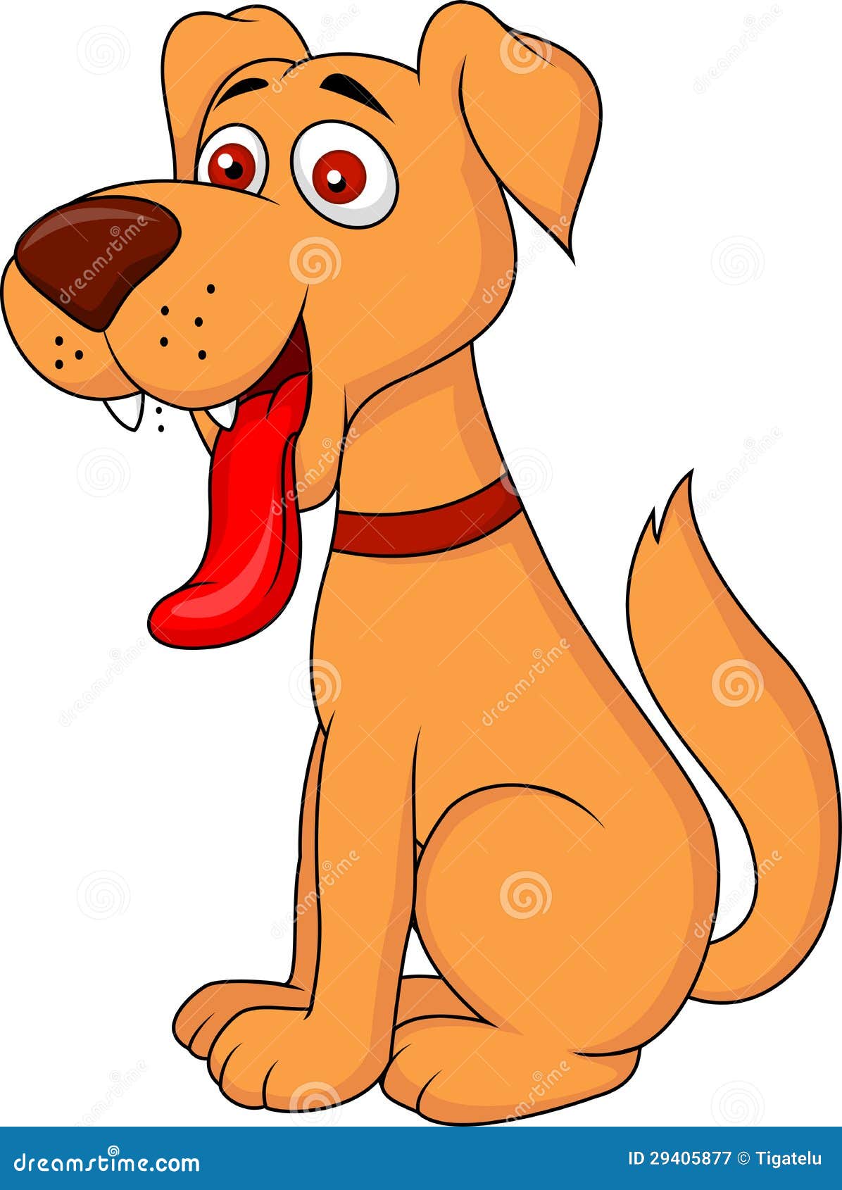 Smiling dog cartoon stock vector. Illustration of sitting - 29405877