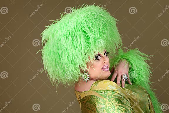 Smiling Drag Queen stock image. Image of beautiful, gesture - 19928405