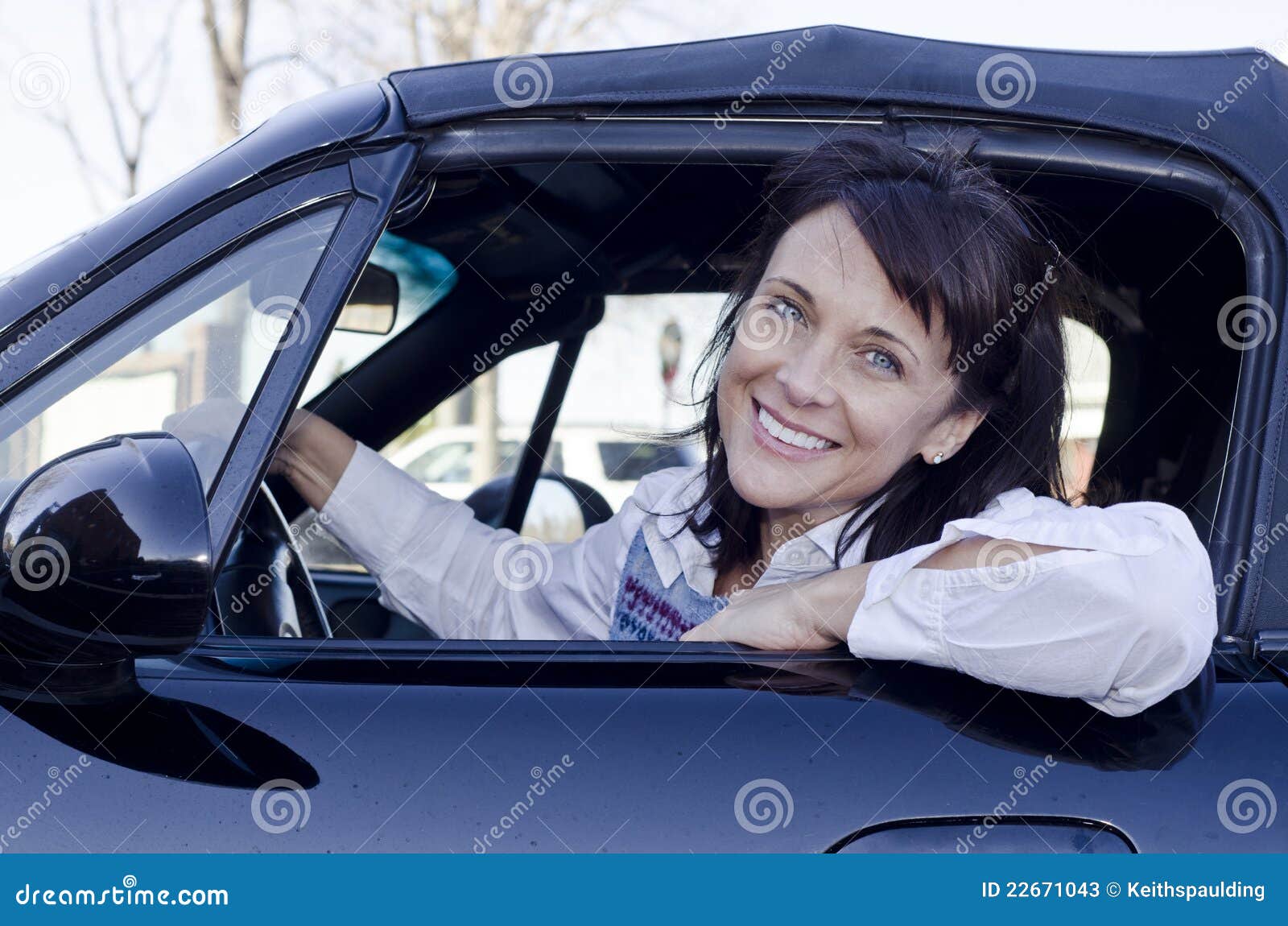 Smiling driver stock image. Image of dash, door, auto - 22671043