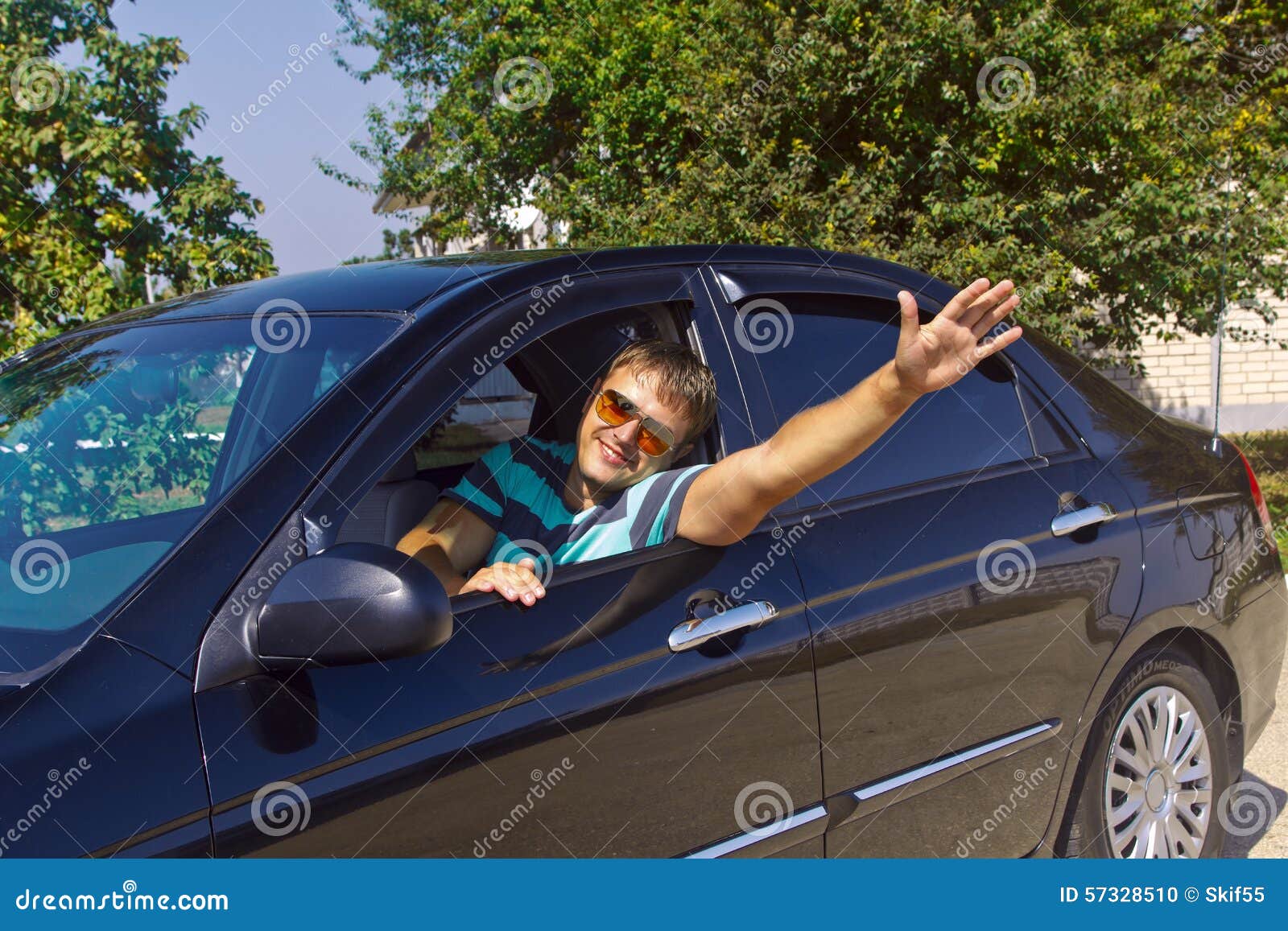 Smiling driver stock photo. Image of hand, transport - 57328510