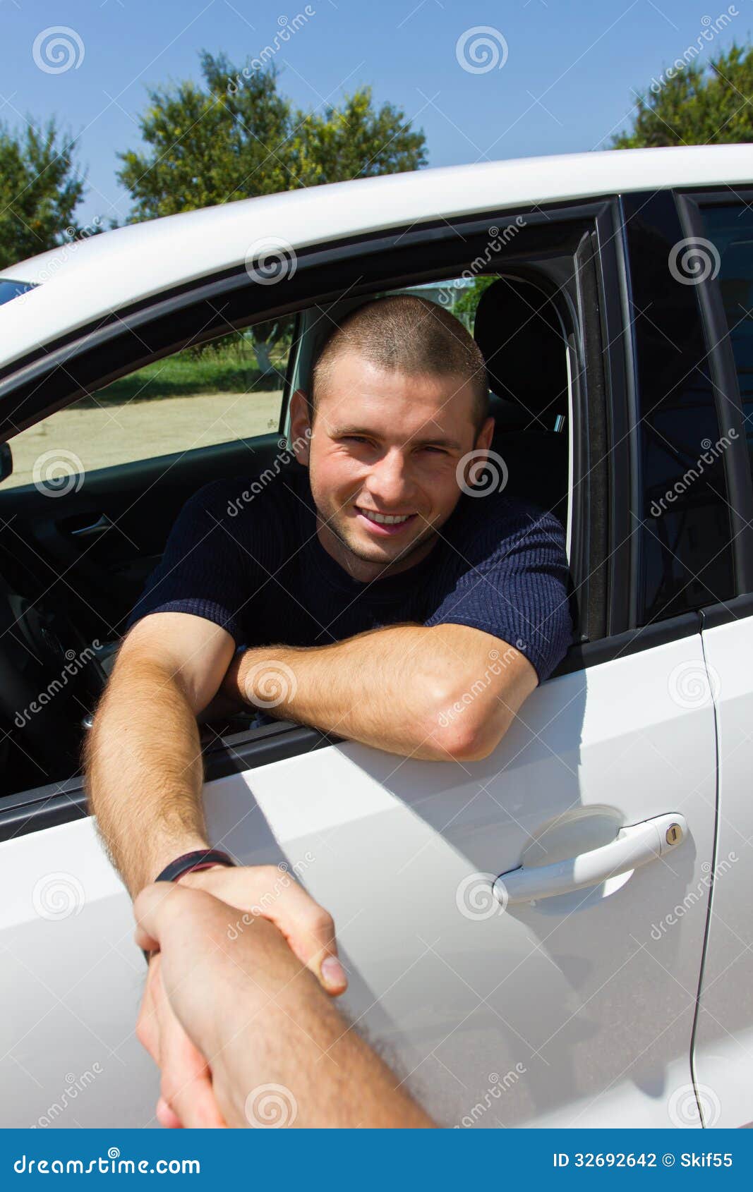 Smiling driver stock photo. Image of driving, male, inside - 32692642
