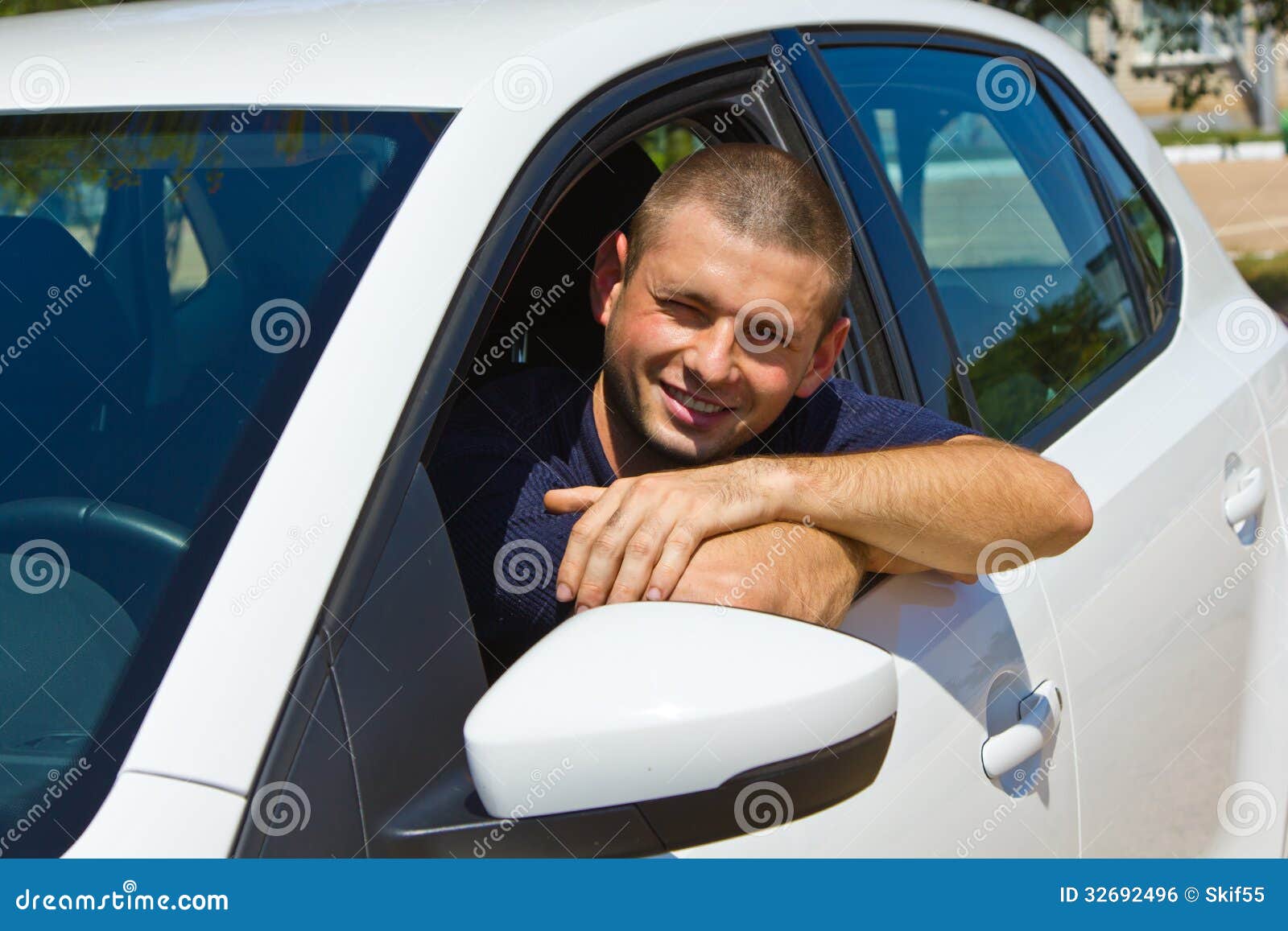 Smiling driver stock photo. Image of inside, happy, smiling - 32692496