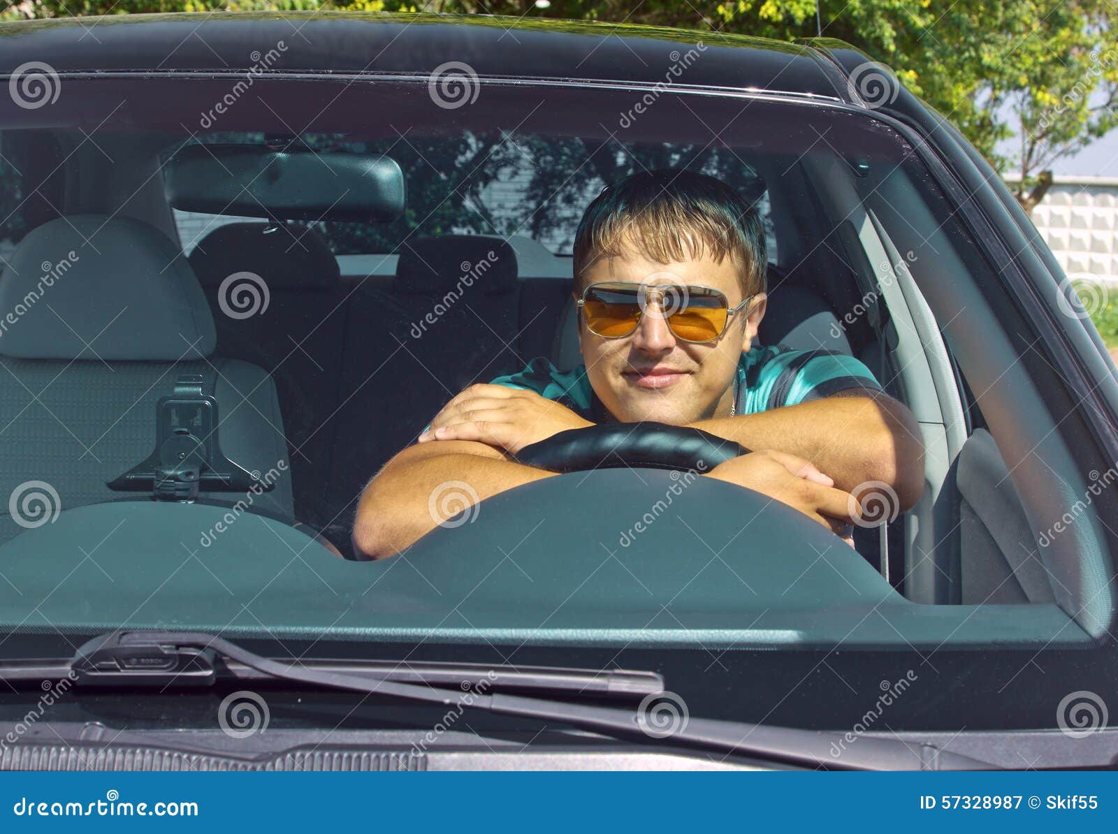 Smiling driver stock image. Image of smiling, auto, automobile - 57328987