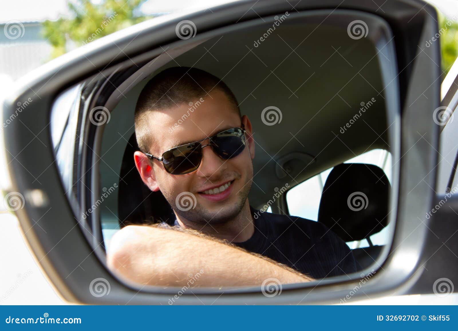 Smiling driver stock photo. Image of auto, smile, driving - 32692702