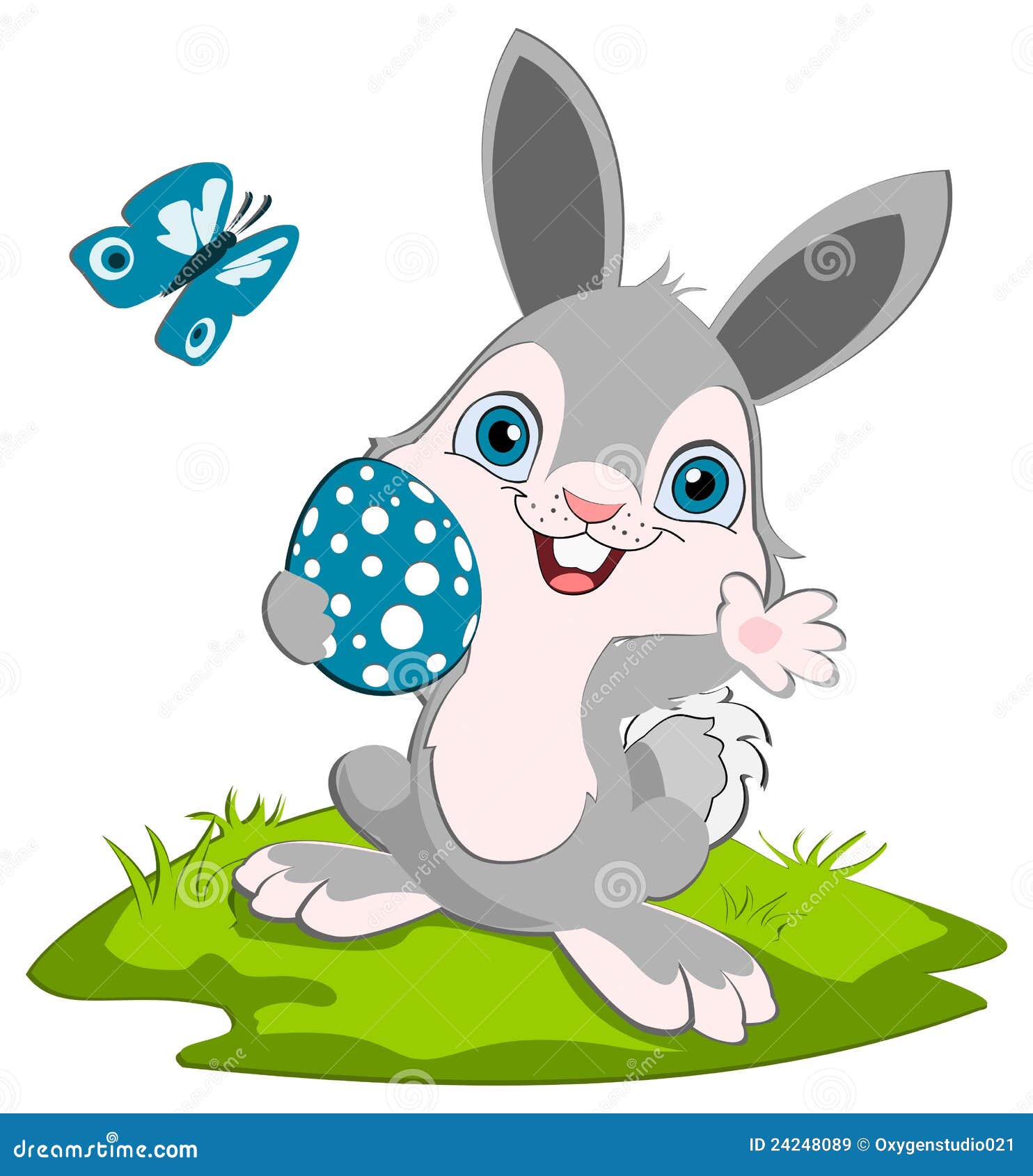 Smiling easter bunny stock vector. Illustration of easter - 24248089