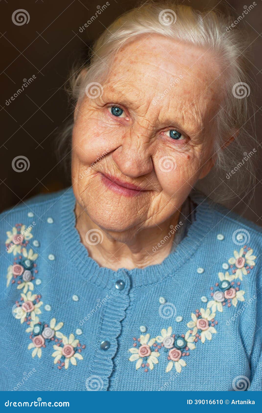 Smiling elderly woman stock photo. Image of citizen, outside - 39016610