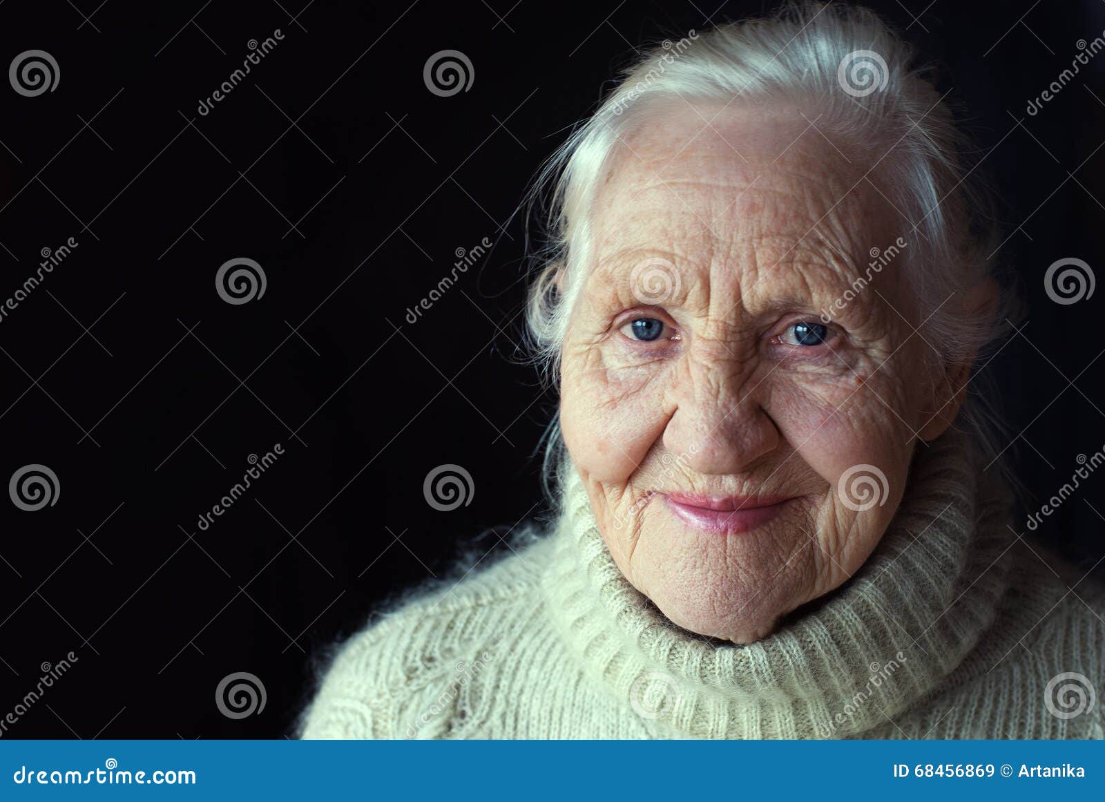Smiling elderly woman stock image. Image of adult, head - 68456869