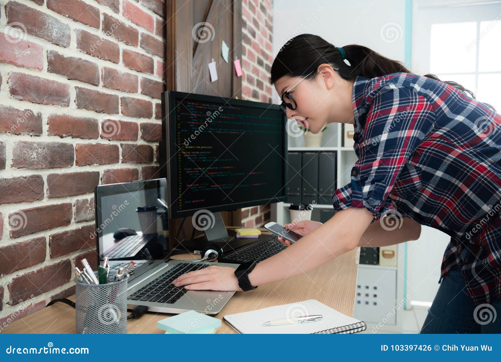 Smiling Elegant Female Programmer Manager Stock Photo - Image of ... Smiling Elegant Female Programmer Manager Stock Photo - Image of ...