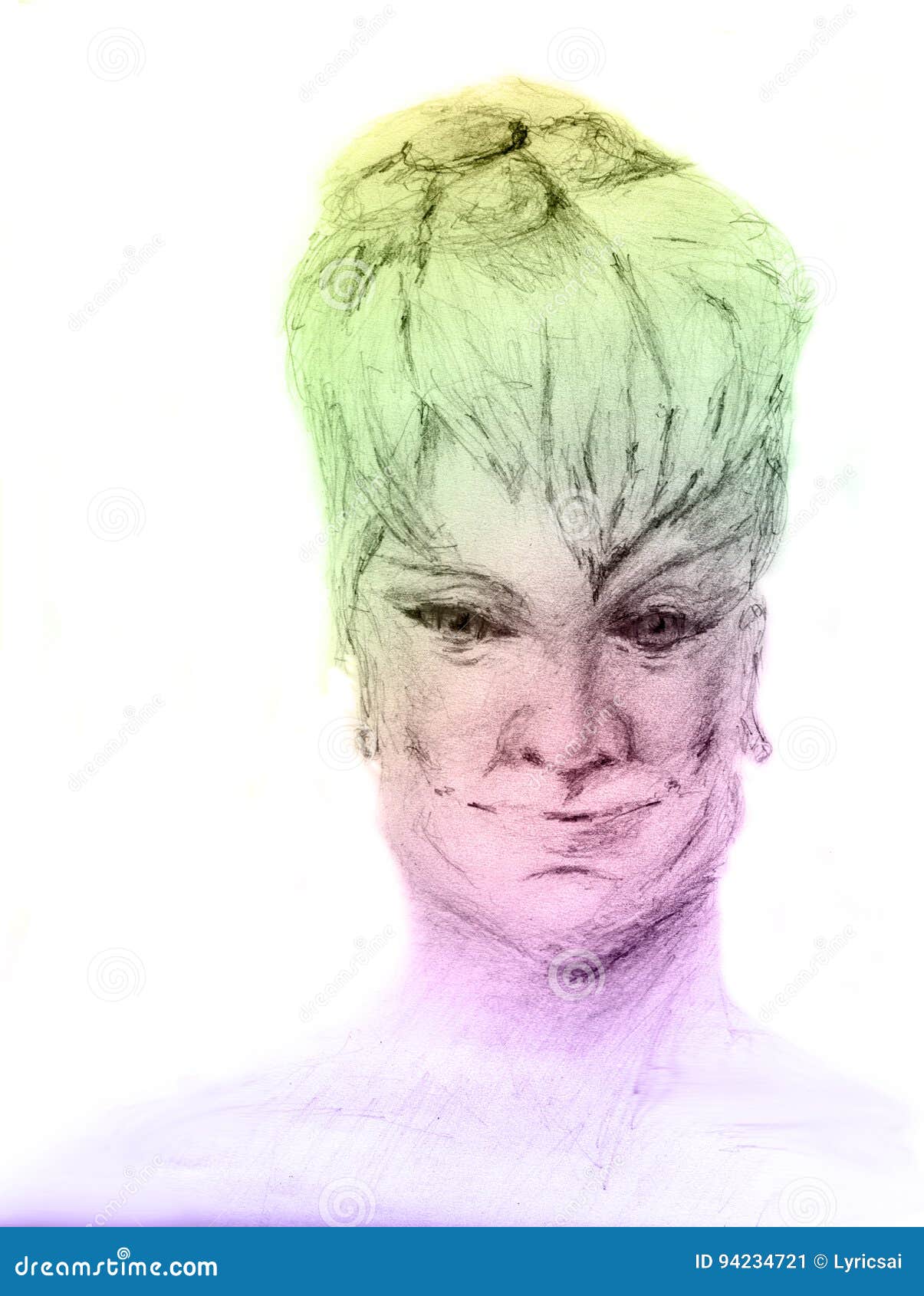 Smiling Elegant Mature Lady Stock Illustration - Illustration of older ...