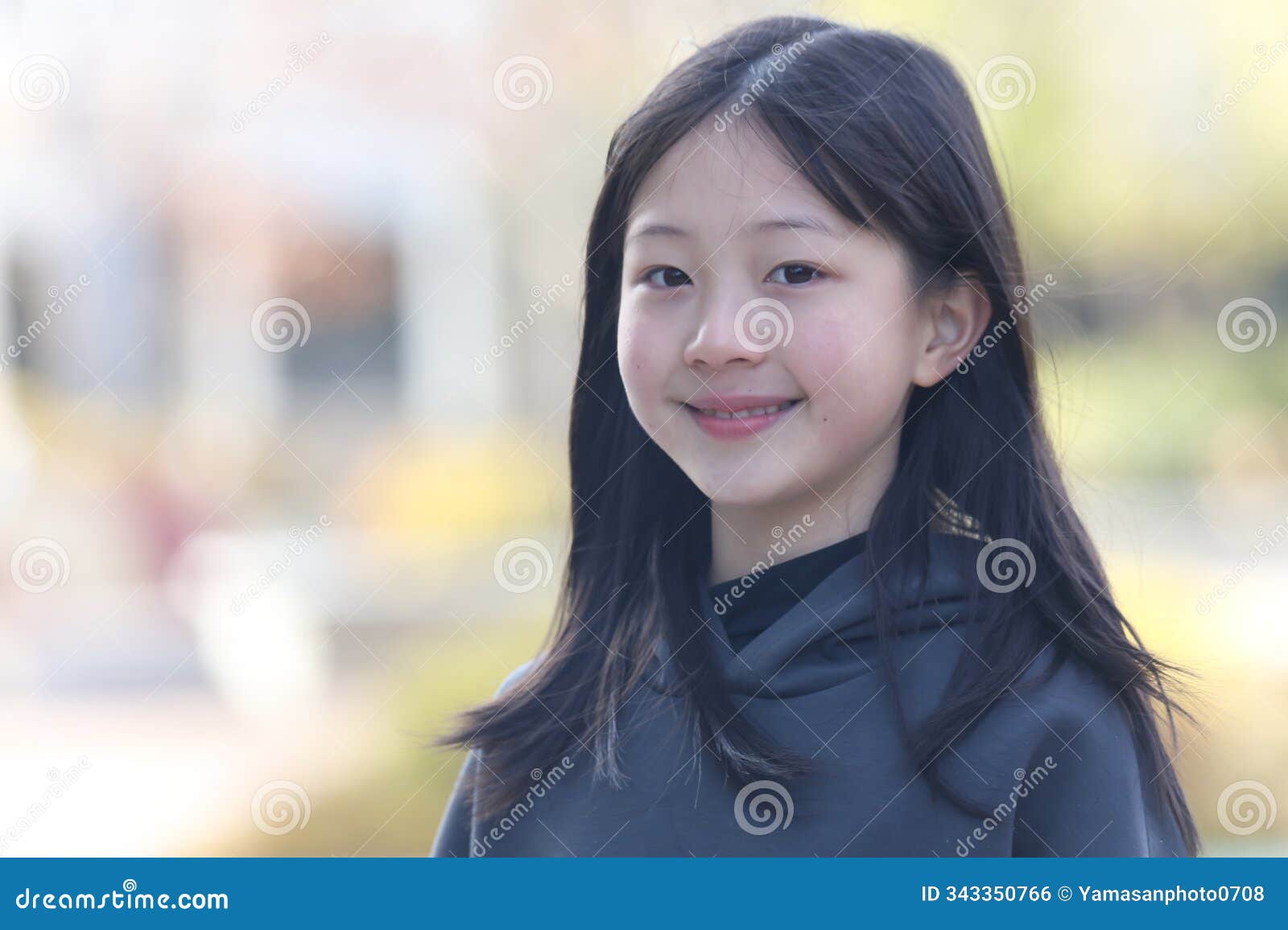 Smiling Elementary School Girl Stock Photo - Image of cute, space ...