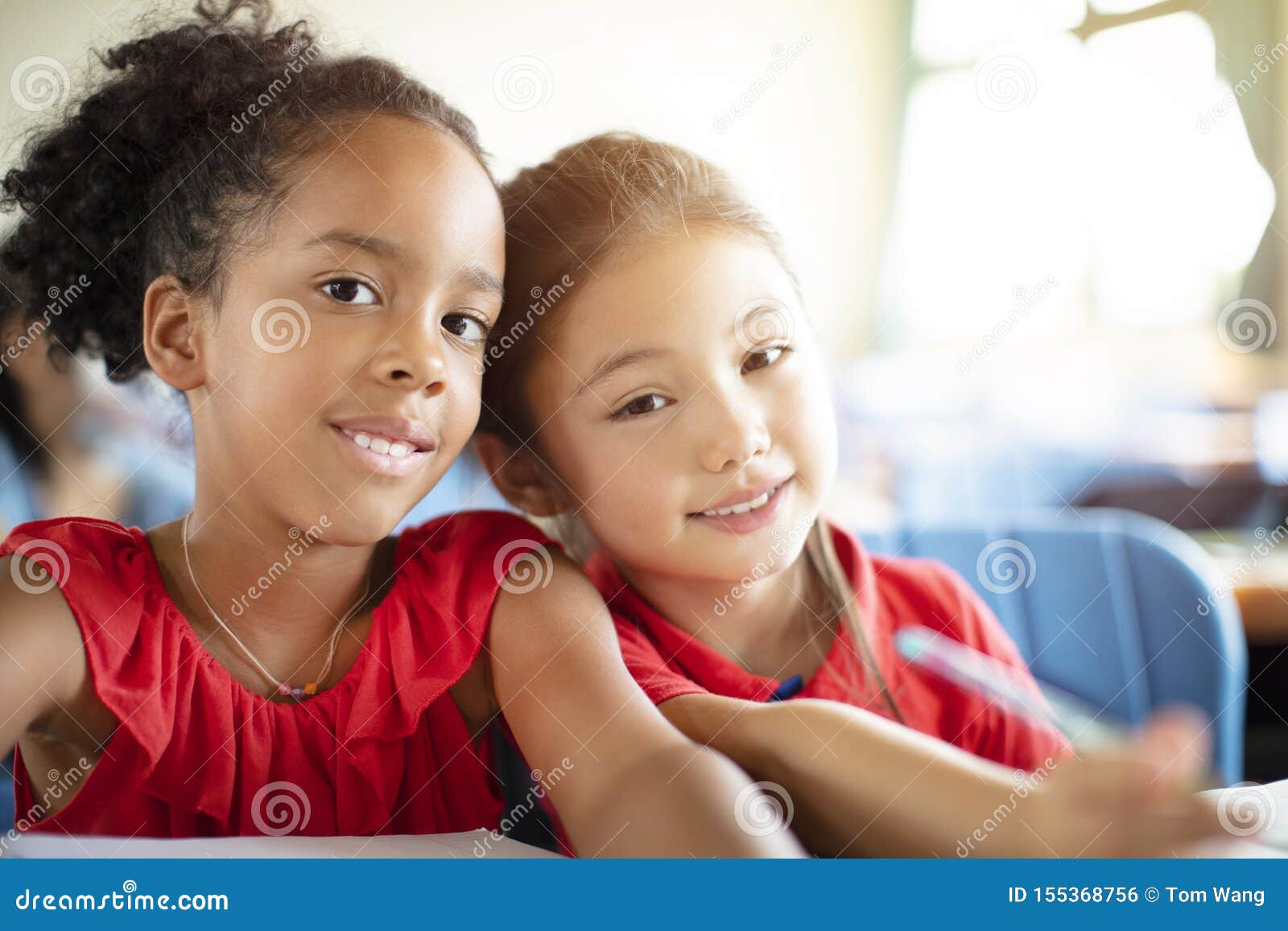 Elementary School Kids in Classroom Stock Photo - Image of classmate ...