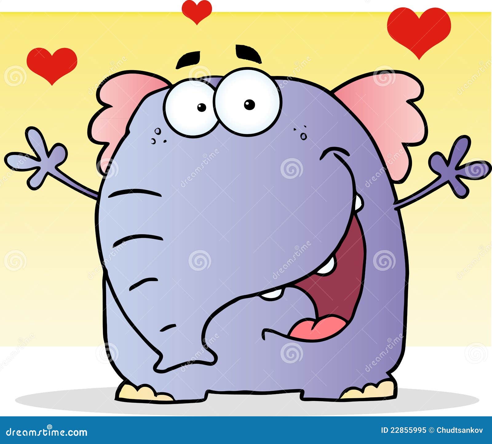 Smiling Elephant Cartoon Character Stock Vector - Illustration of days ...