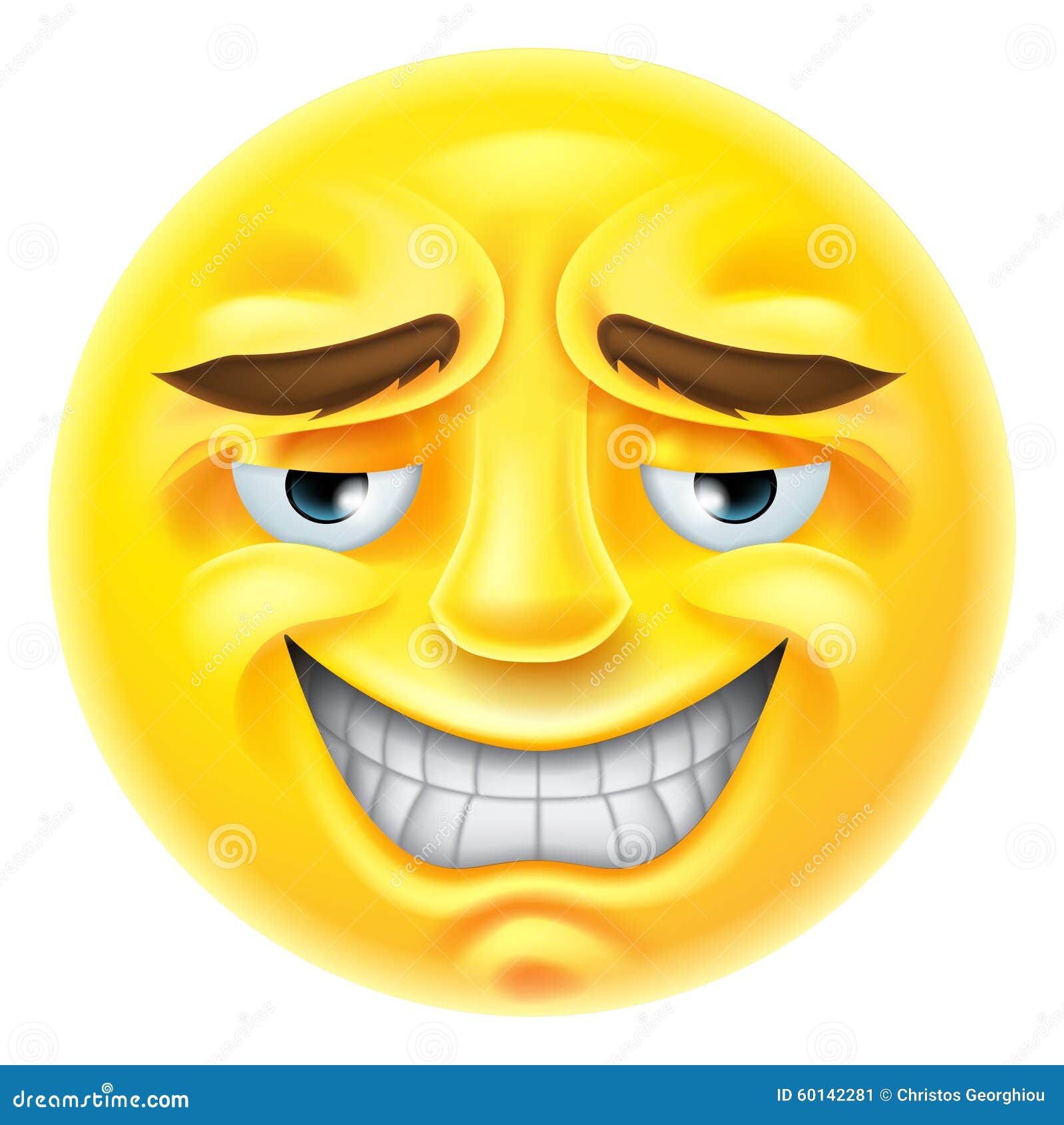 Smiling Emoji Emoticon Cartoon Vector | CartoonDealer.com #60142281