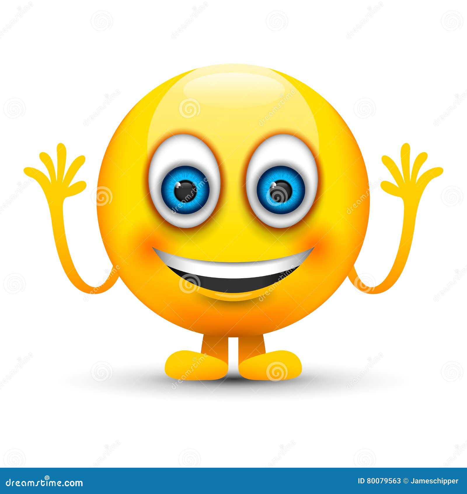 Smiling emoji stock vector. Illustration of kidding, figure - 80079563