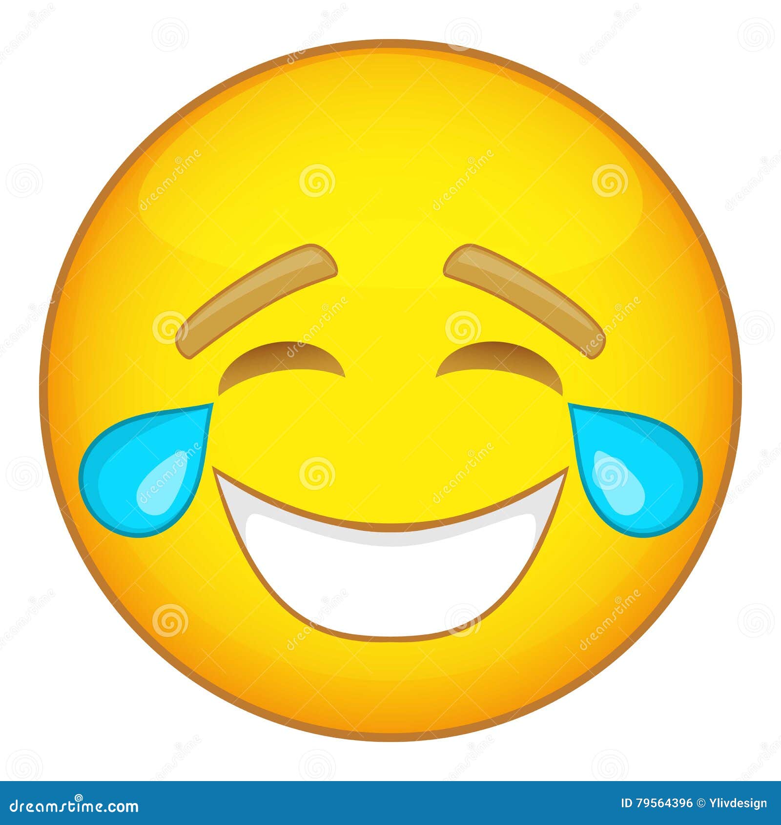 Smiling Emoticon Icon, Cartoon Style Stock Vector - Illustration of ...