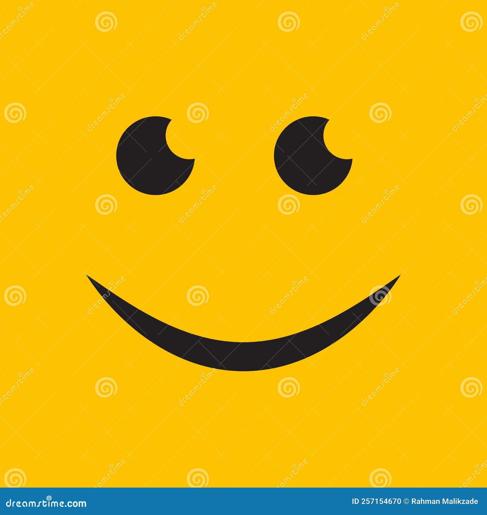 Smiling Emoticon. Smile Logo on Yellow Vector Illustration Stock Vector ...