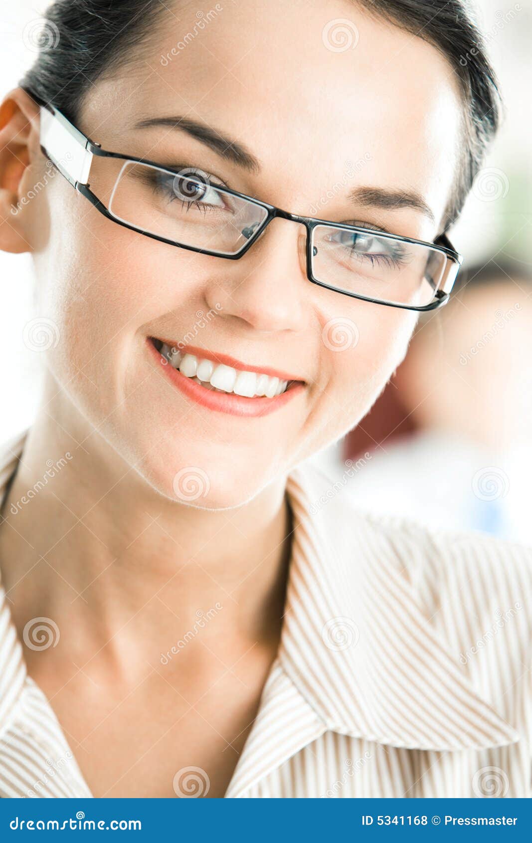 Smiling employee stock photo. Image of lady, looking, achievement - 5341168