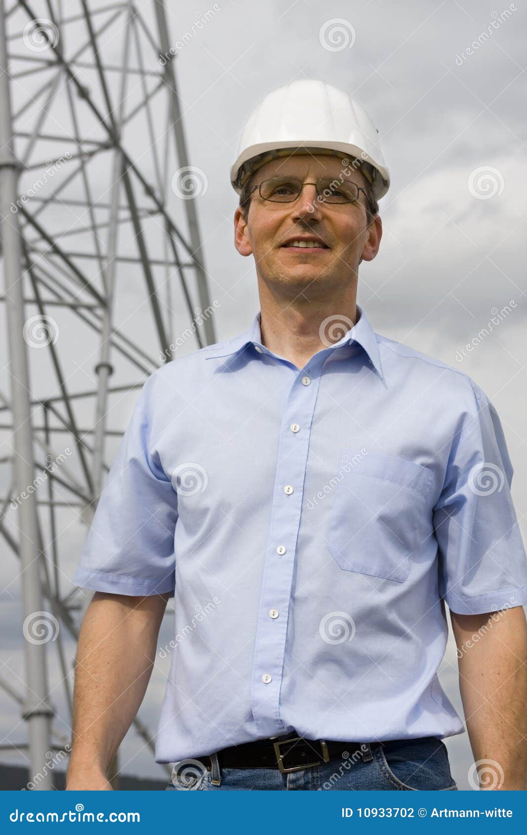 Smiling engineer stock photo. Image of building, power - 10933702