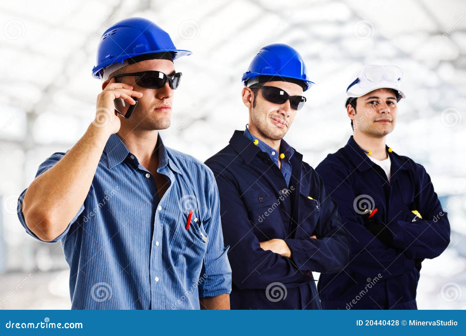 Smiling engineers stock photo. Image of automotive, smile - 20440428