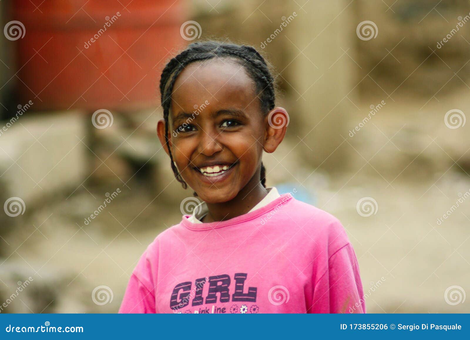 Two Eritrean Girls Near Their Home On The Outskirts Of Asmara Eritrea Editorial Image