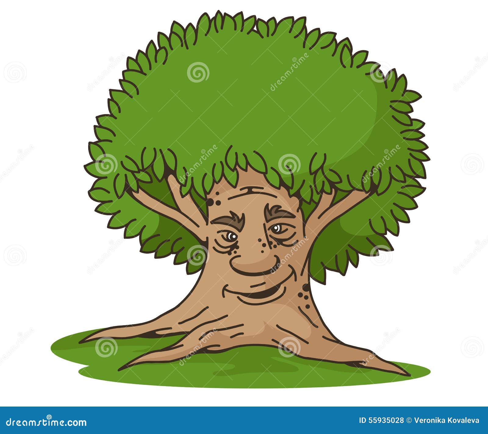 Smiling fabulous tree stock vector. Illustration of holiday - 55935028