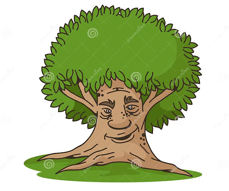 Smiling fabulous tree stock vector. Illustration of holiday - 55935028