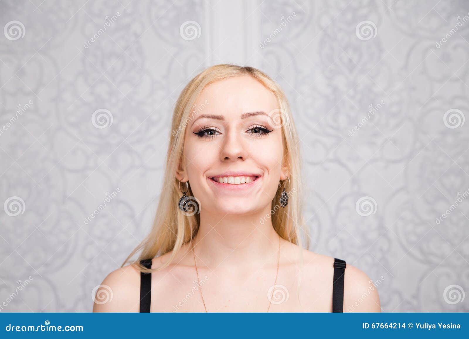 Smiling Face of Attractive Professional Model Stock Photo - Image of ...
