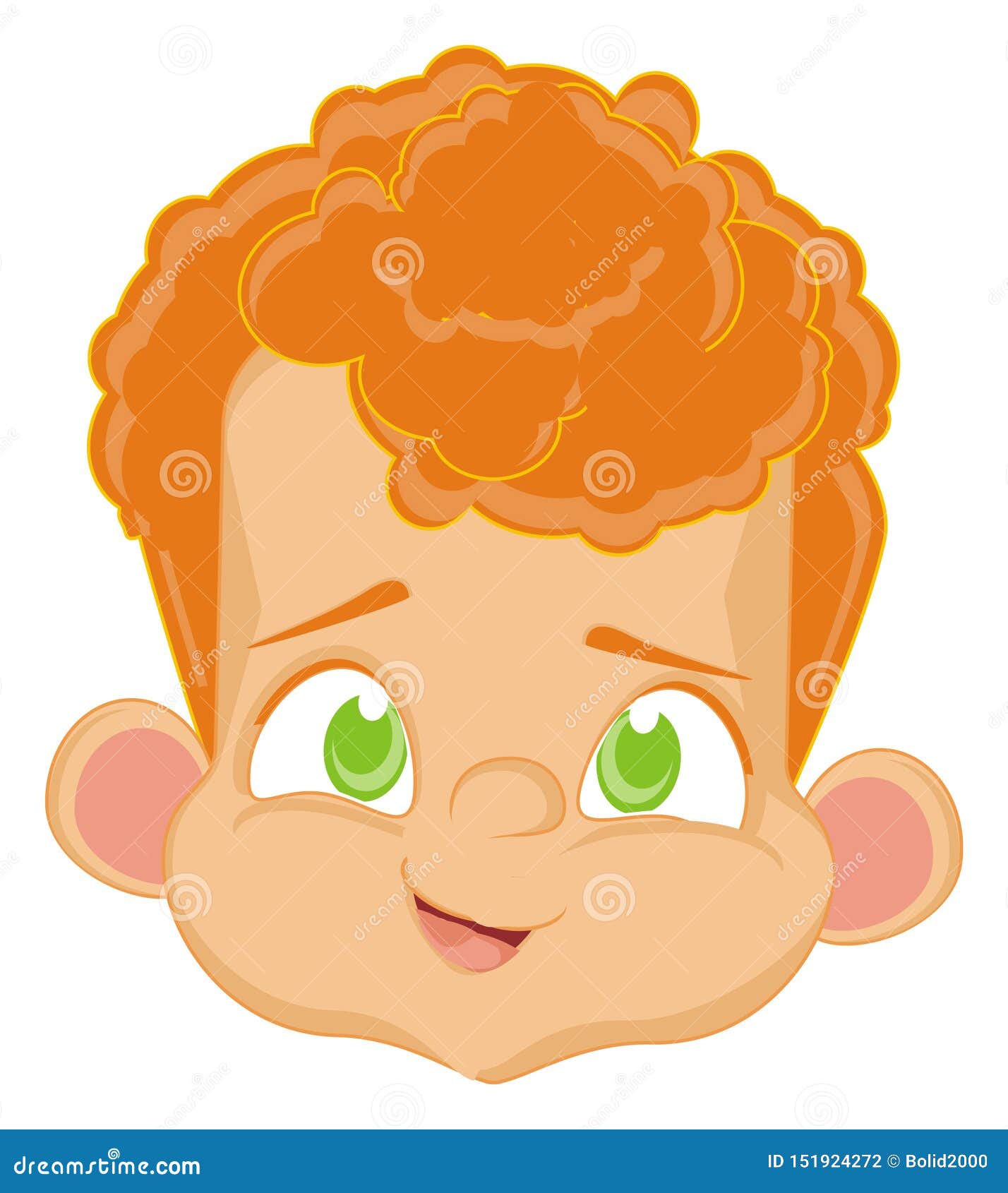 Smiling face of baby boy stock illustration. Illustration of smile ...
