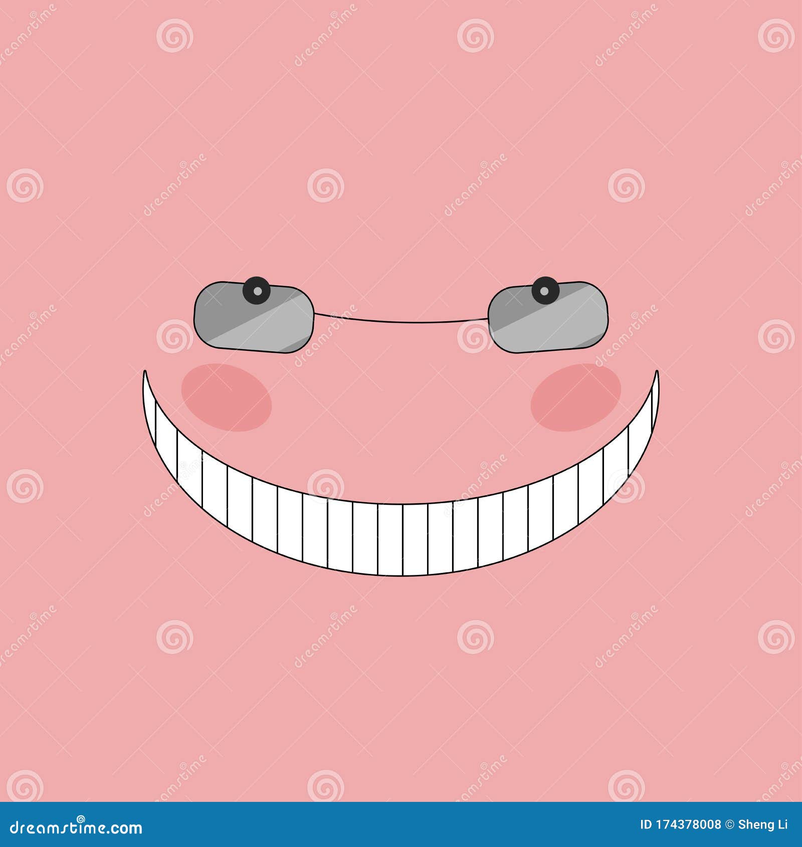Smiling Face Cartoon Illustration, Toothy Stock Vector - Illustration ...