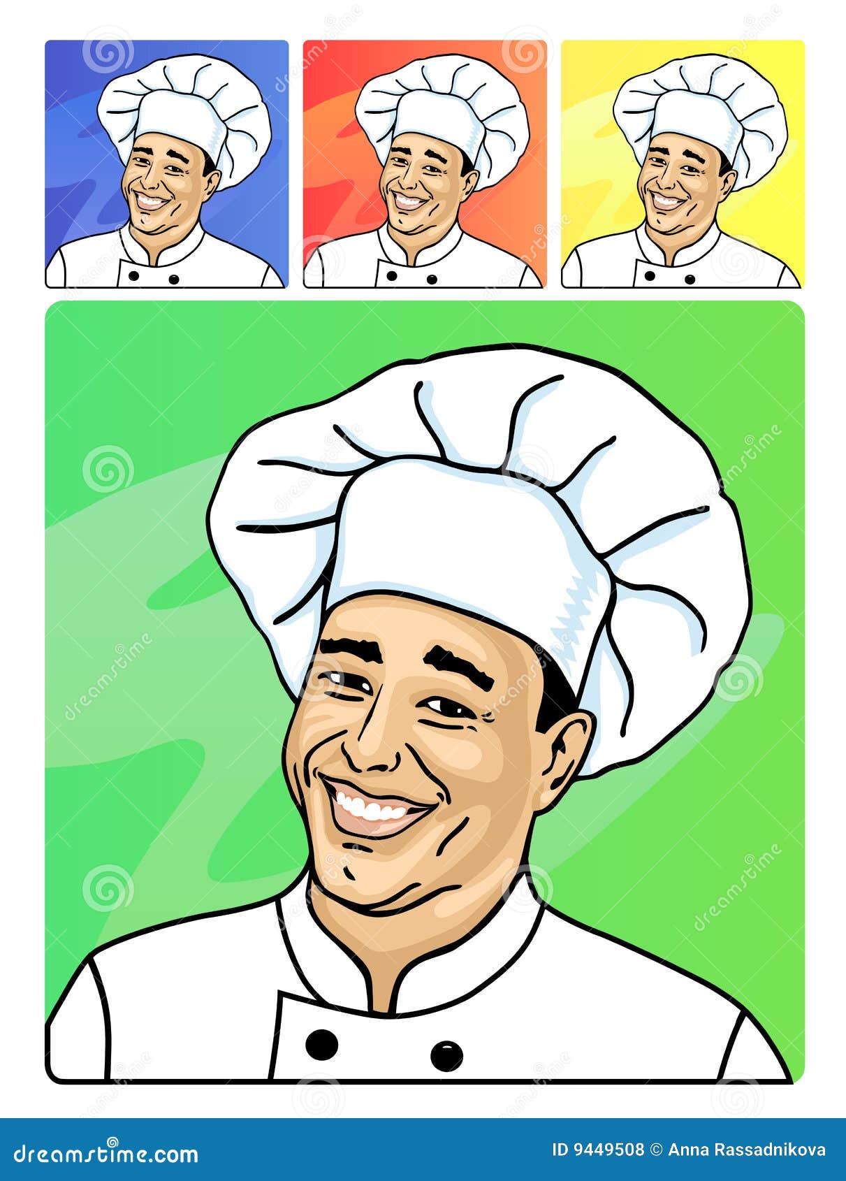 A smiling face of cook stock vector. Illustration of smiling - 9449508