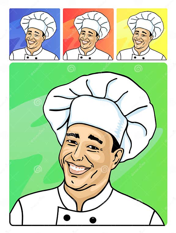 A smiling face of cook stock vector. Illustration of smiling - 9449508
