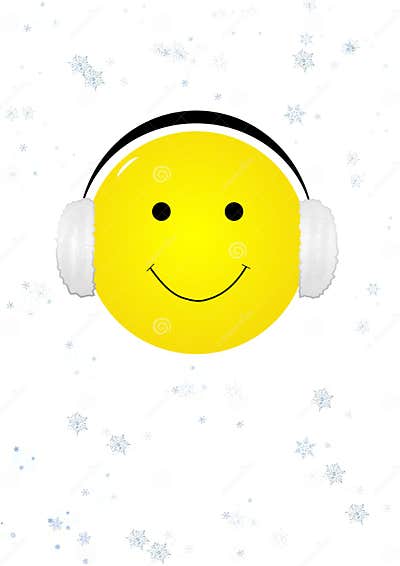 Smiling Face with Ear Muffs Stock Illustration - Illustration of ...