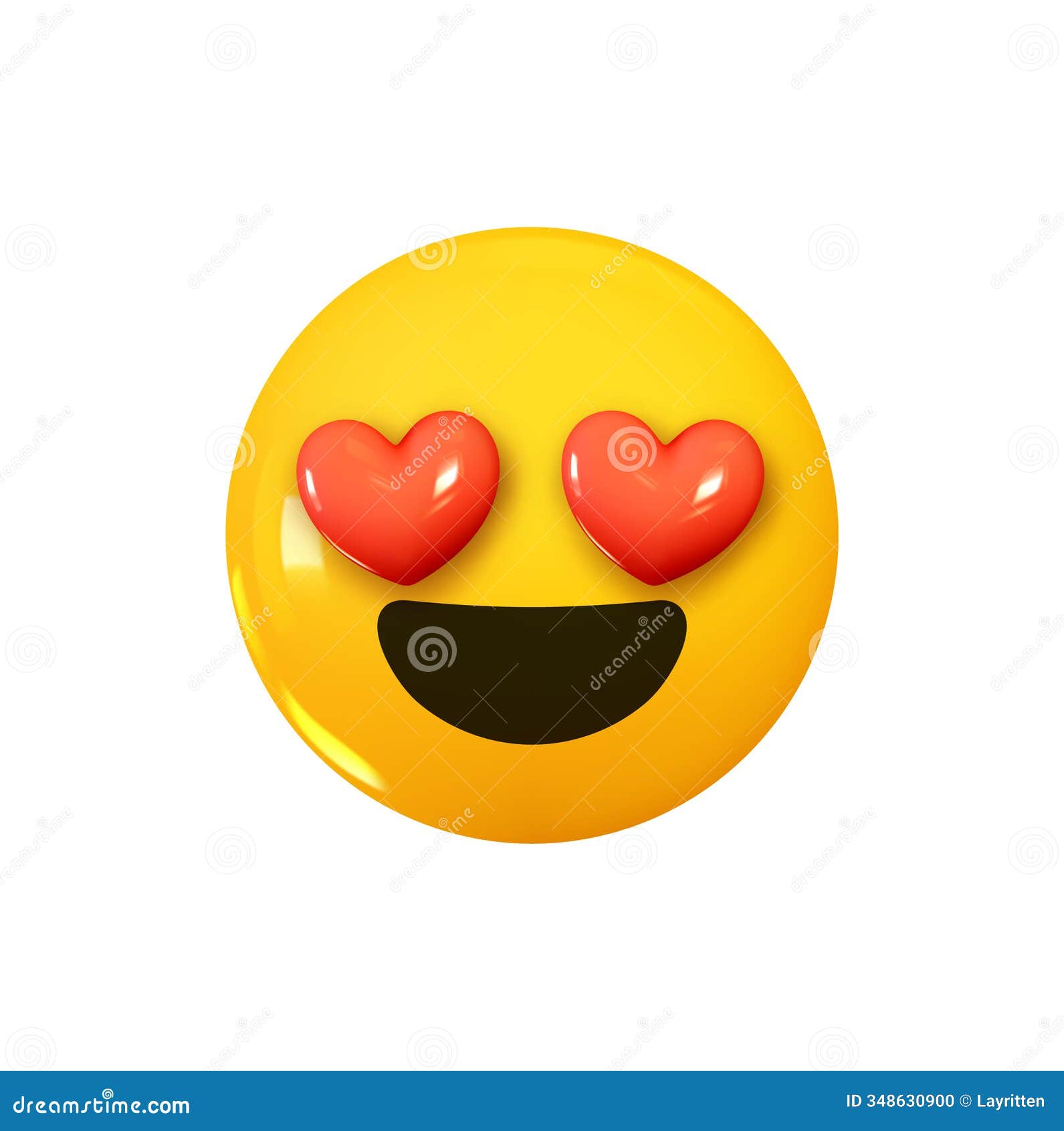 Smiling Face with Heart Eyes Emoji. Emotion 3d Cartoon Icon. Yellow ... Smiling Face with Heart Eyes Emoji. Emotion 3d Cartoon Icon. Yellow ...