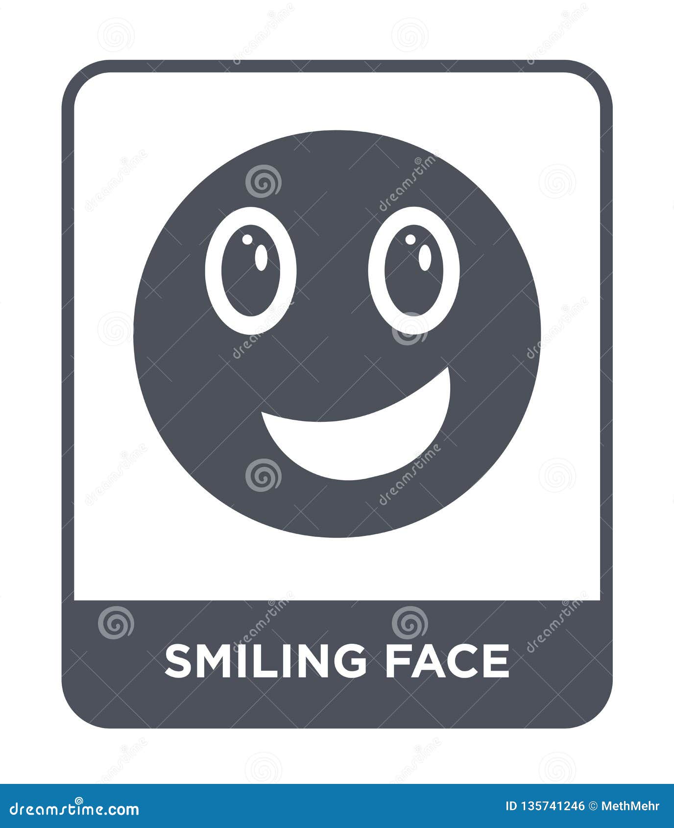 Smiling Face Icon in Trendy Design Style. Smiling Face Icon Isolated on ...