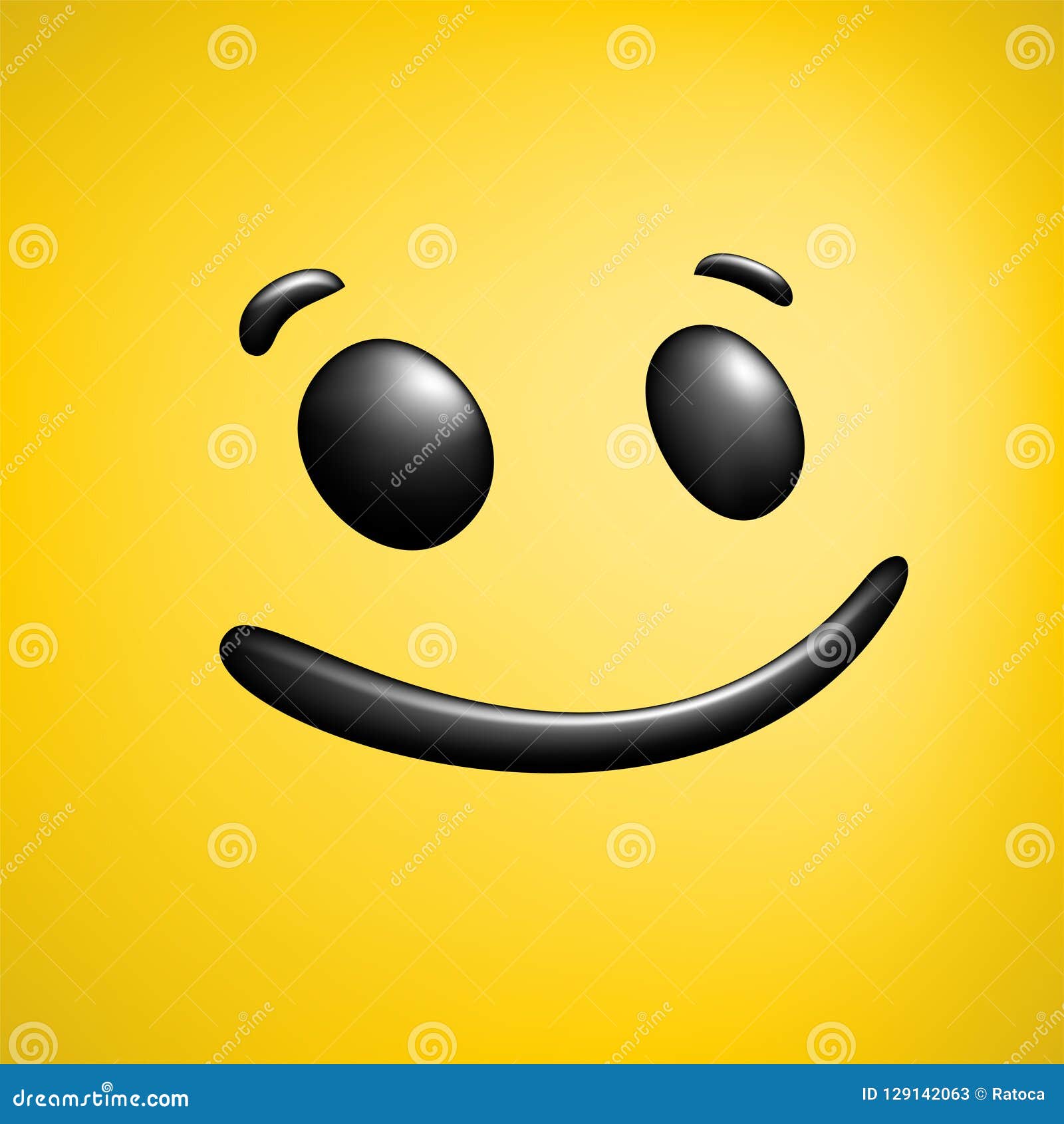 Smiling face illustration stock vector. Illustration of smile - 129142063
