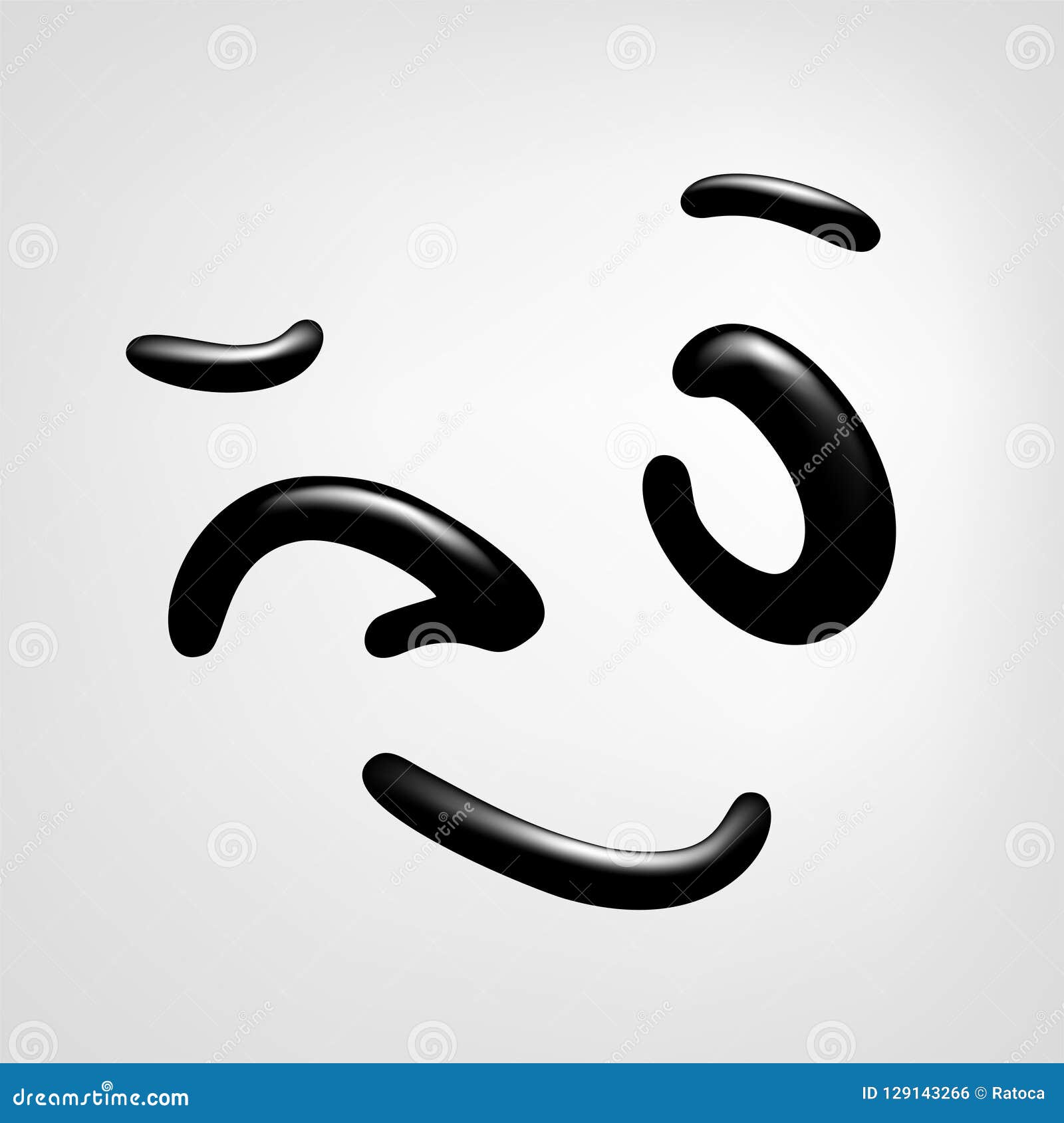 Smiling face illustration stock vector. Illustration of cartoon - 129143266