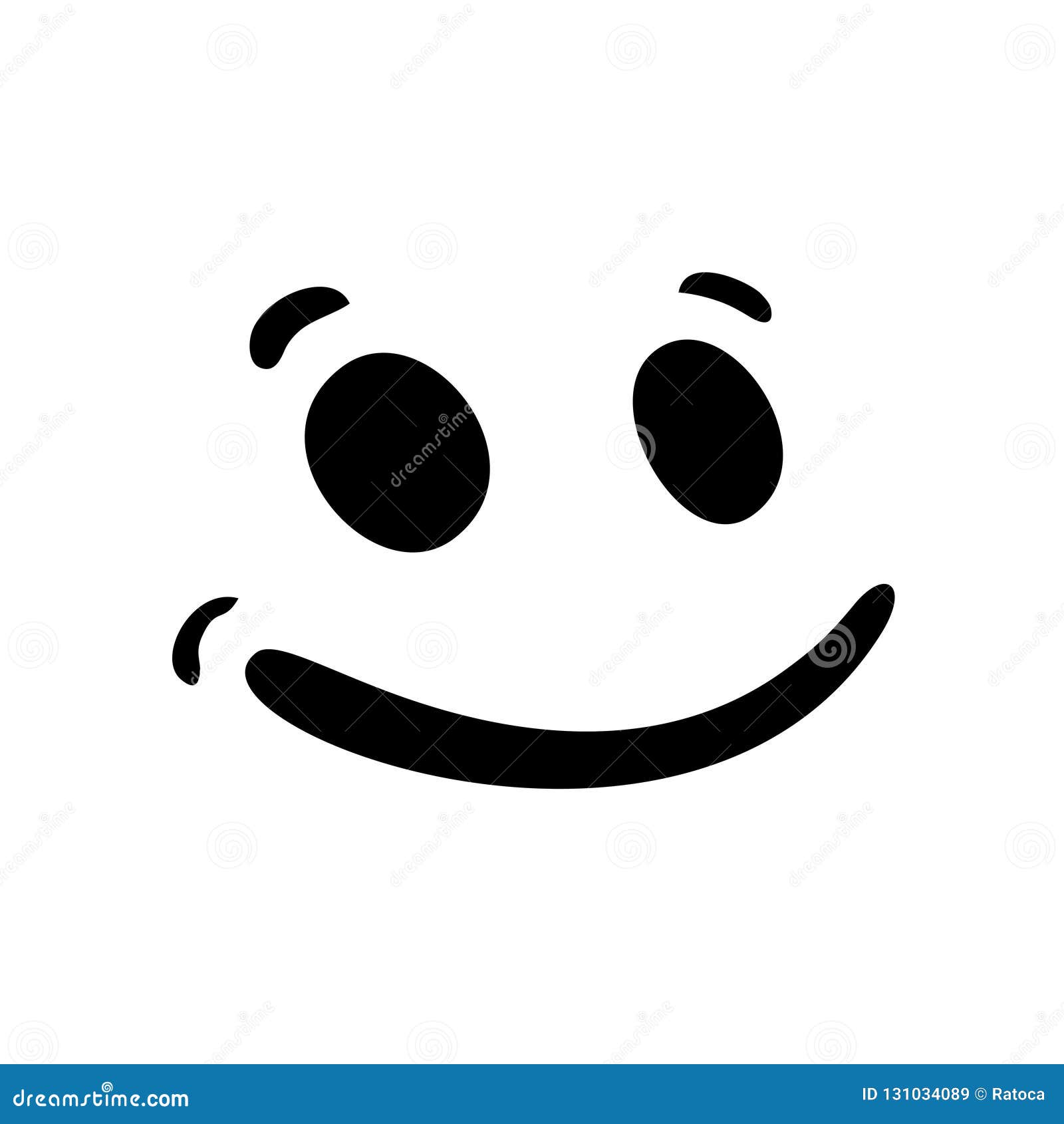 Smiling face illustration stock vector. Illustration of cartoon - 131034089