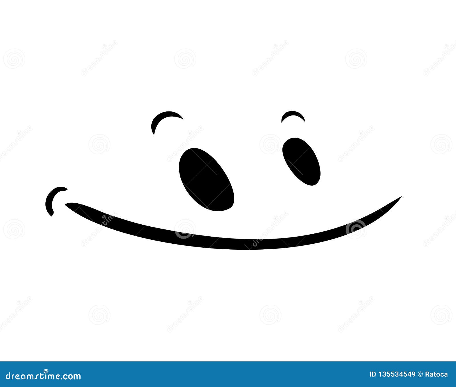 Smiling face illustration stock vector. Illustration of flat - 135534549