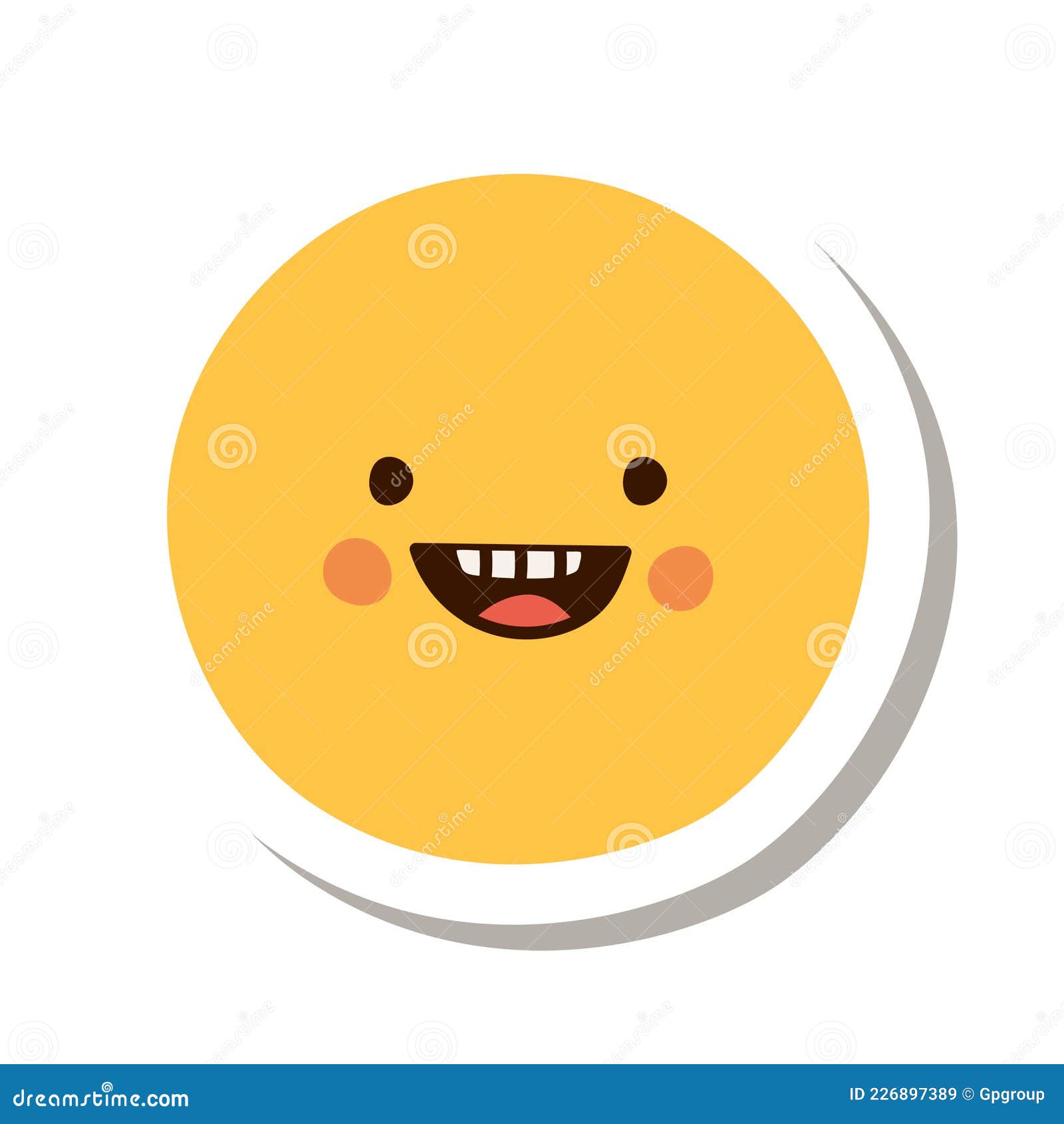 Smiling face illustration stock vector. Illustration of emotions ...