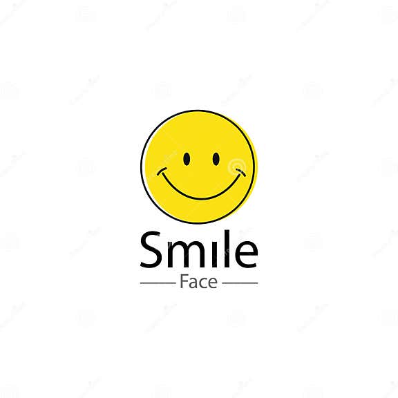 Smiling Face Logo Line Vector Icon Stock Illustration - Illustration of ...