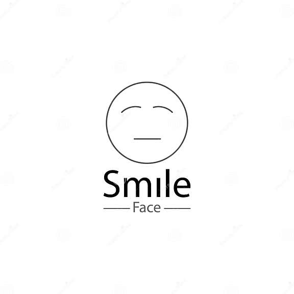 Smiling Face Logo Line Vector Icon Stock Illustration - Illustration of ...