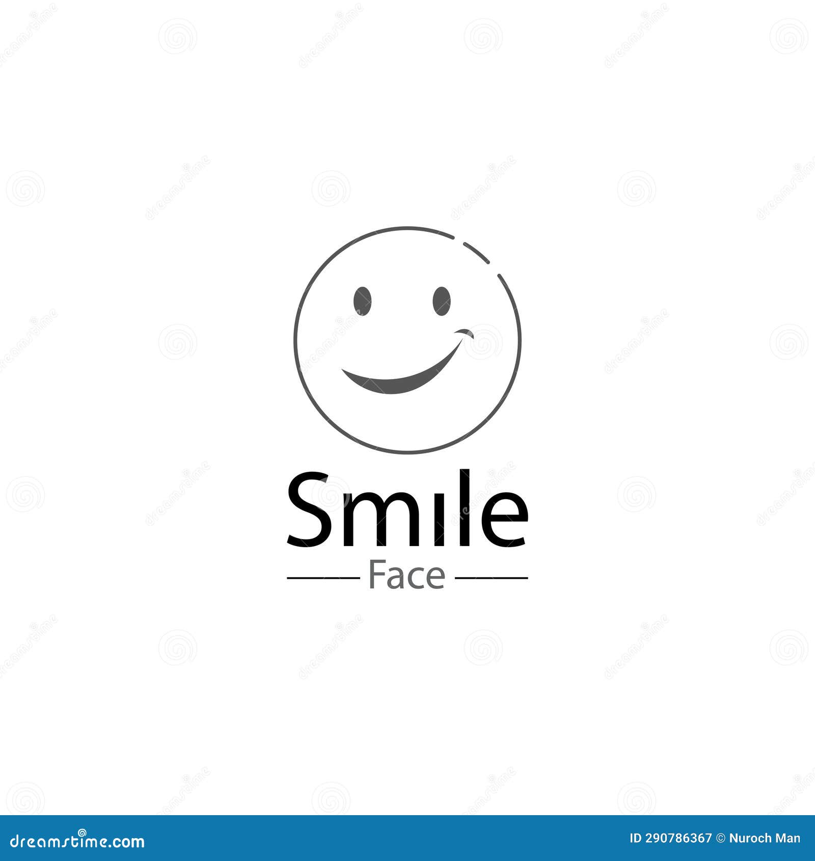 Smiling Face Logo Line Vector Icon Stock Illustration - Illustration of ...