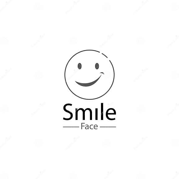 Smiling Face Logo Line Vector Icon Stock Illustration - Illustration of ...